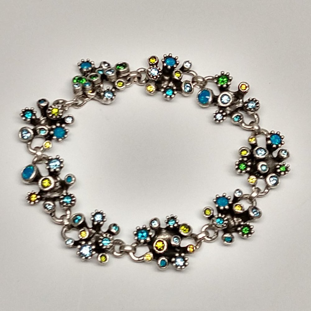 Patricia Locke Bracelet Silver Plate Swarovski - Gem